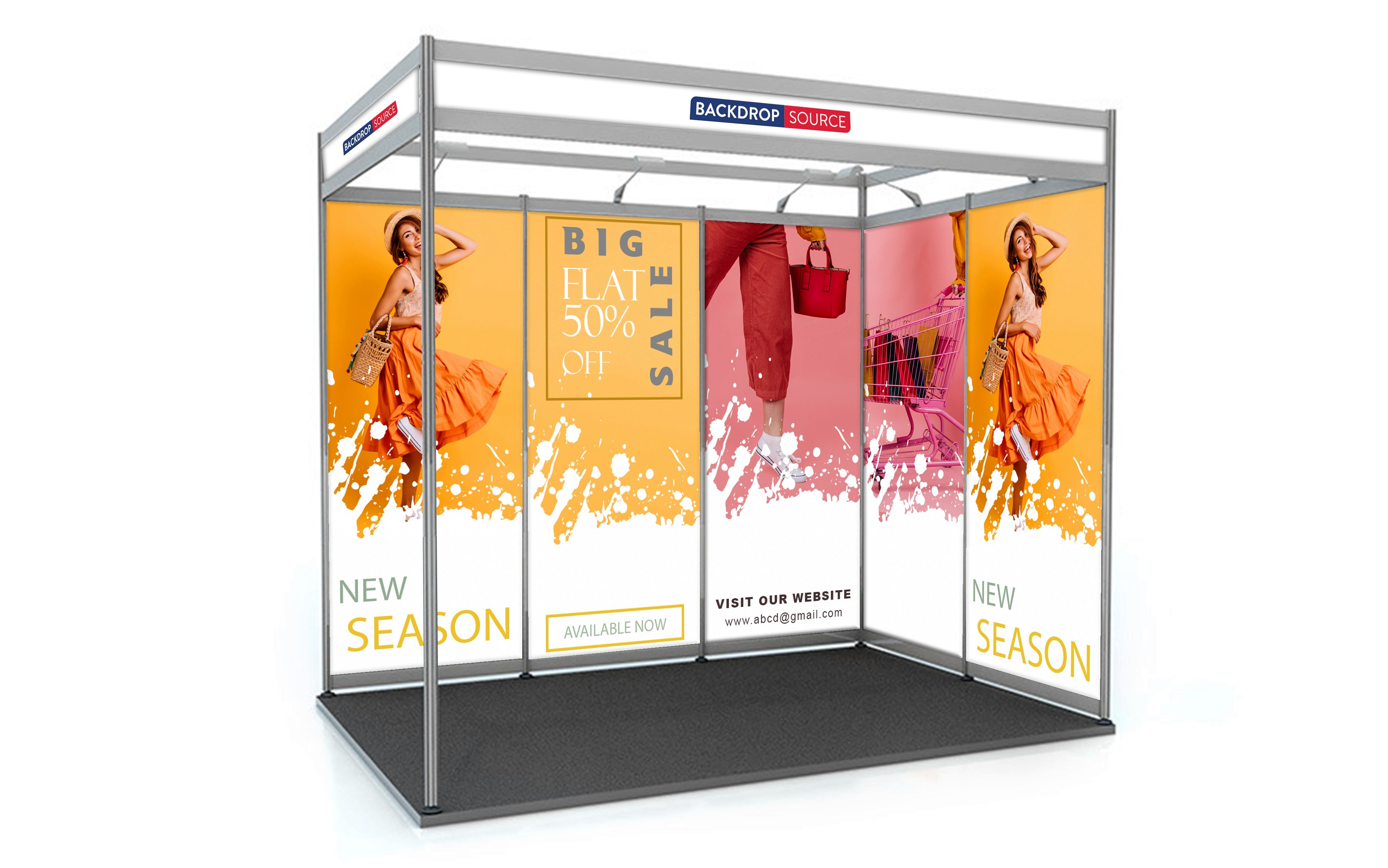 2m x 3m Shell Scheme Exhibition Graphics Display – Backdropsource New ...