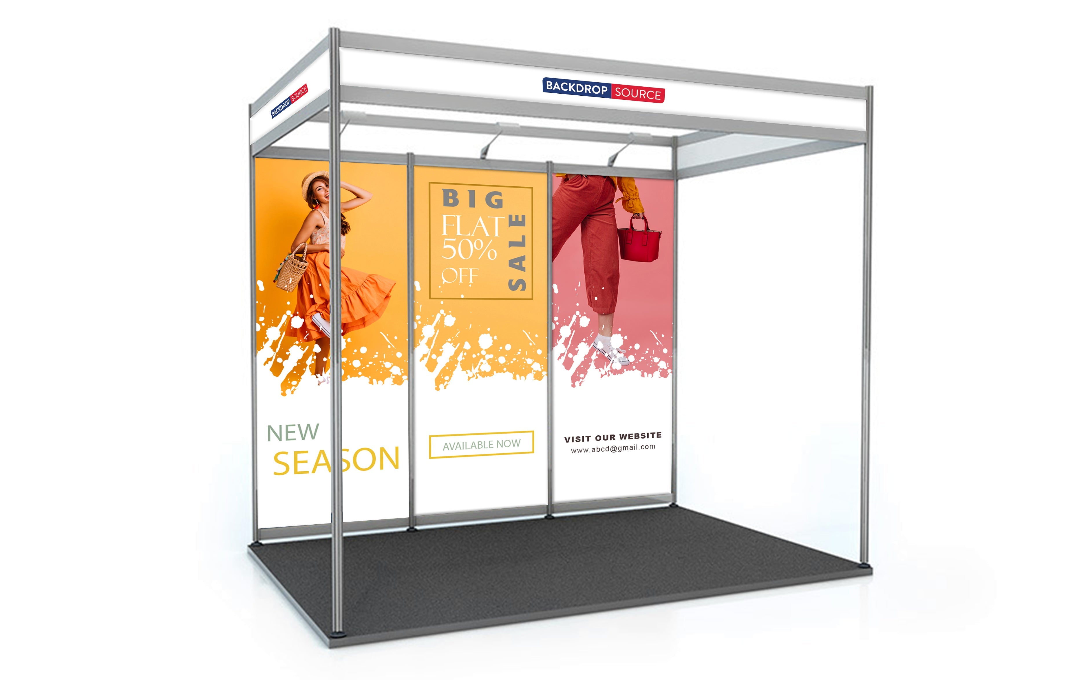 2m x 3m Shell Scheme Exhibition Graphics Display – Backdropsource New ...