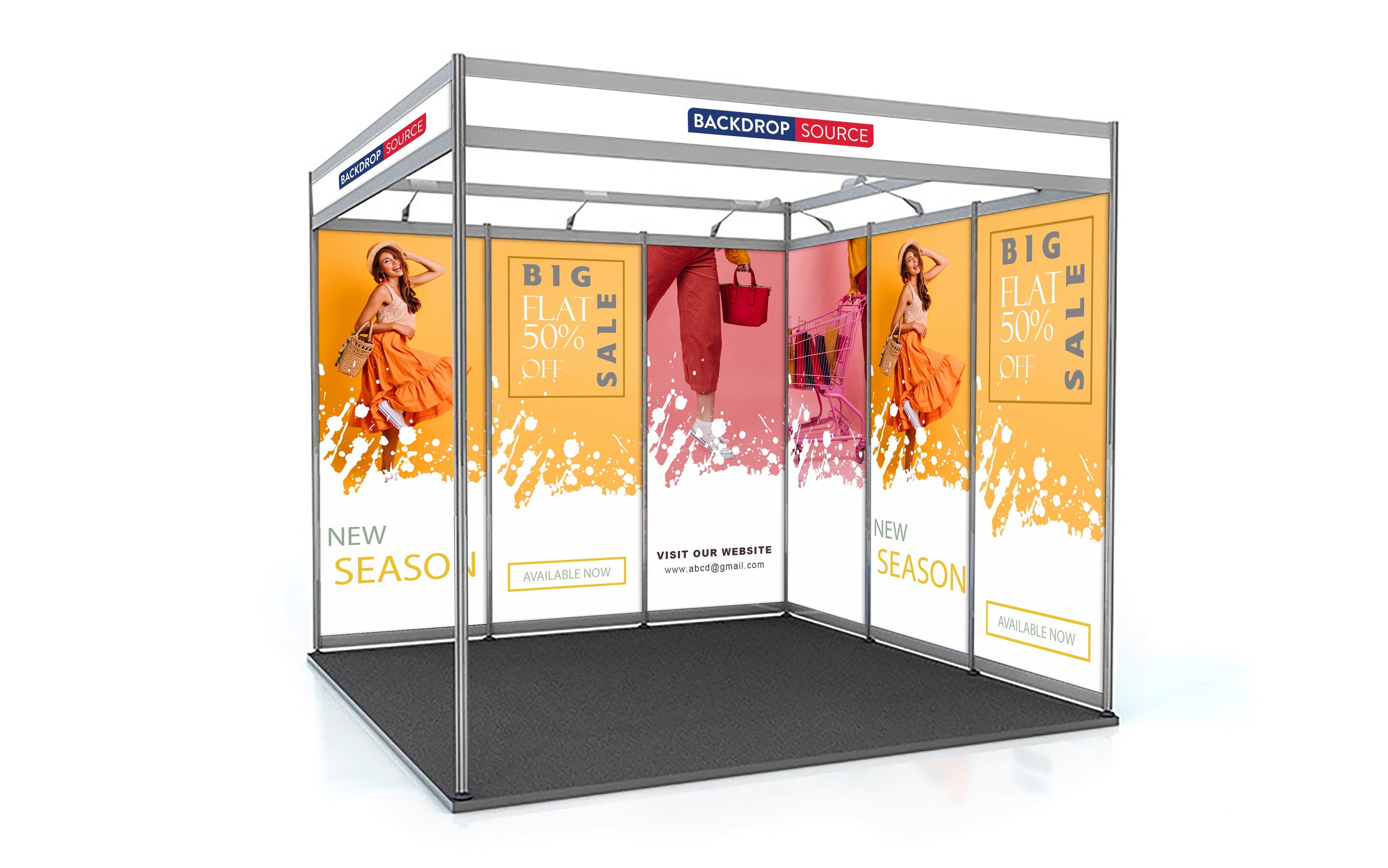 Shell scheme Exhibition Graphics for 3m Wide x 3m Depth Booth ...